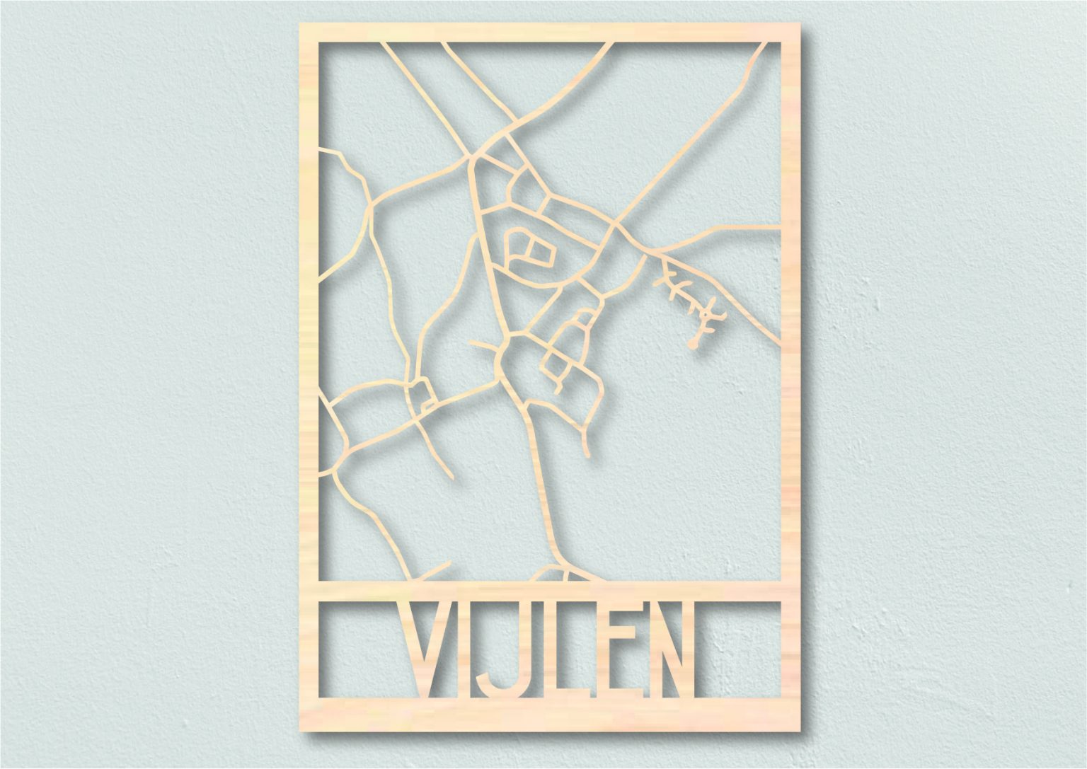 houten plattegrond Vijlen| leverbaar in vele formaten